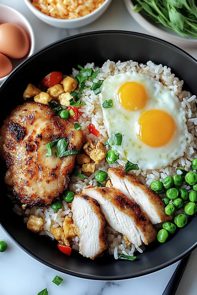 High Protein Crispy Garlic Chicken Fried Rice – Twix Recipes