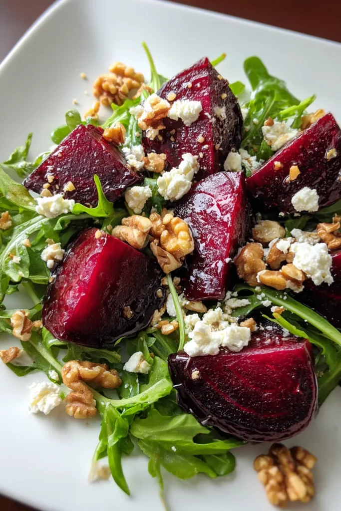 Roasted Beet & Arugula Salad with Feta and Walnuts – Twix Recipes