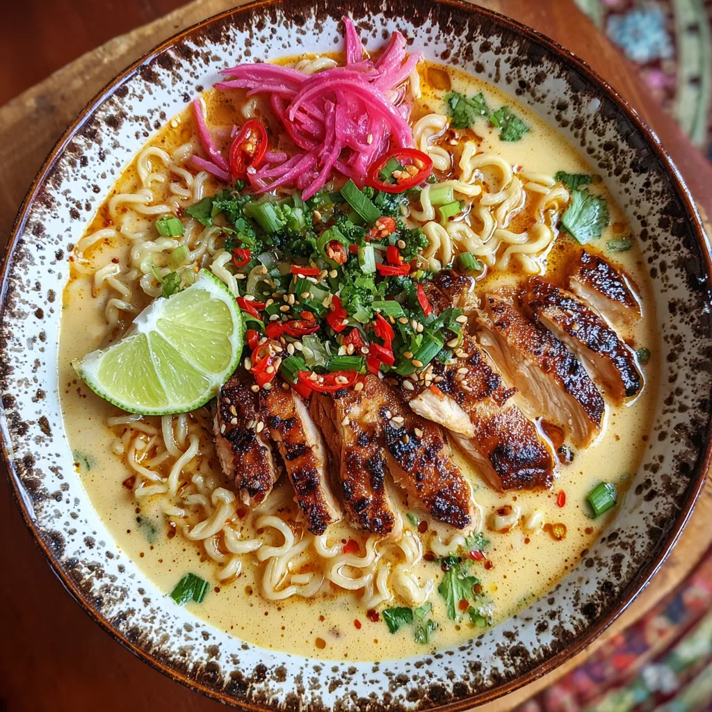 Spicy Fiery Chicken Ramen with Creamy Garlic Sauce – Twix Recipes