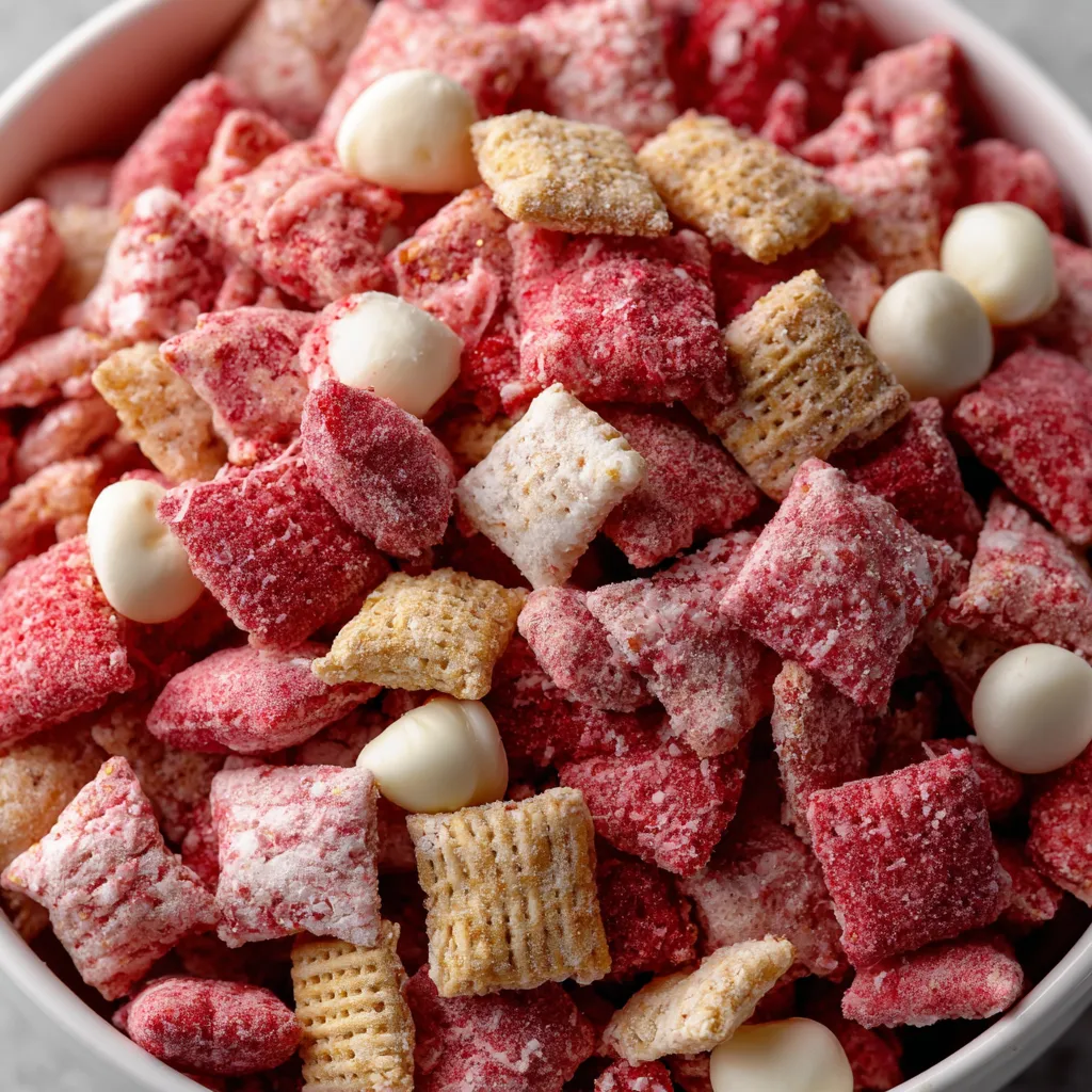 Sweet Strawberry Shortcake Puppy Chow – Twix Recipes